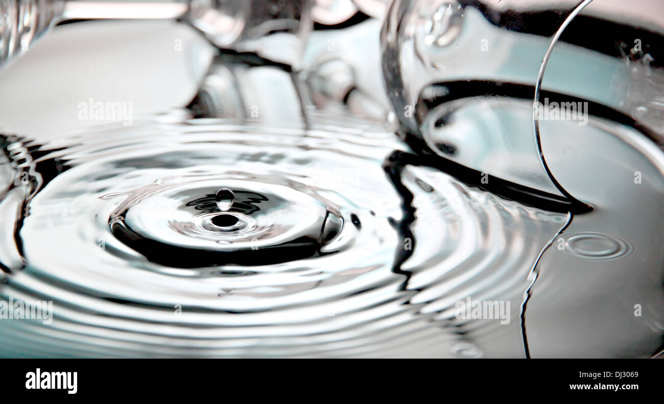 Closeup Pictures Water drops a beautiful shape in Pool Stock Photo - Alamy