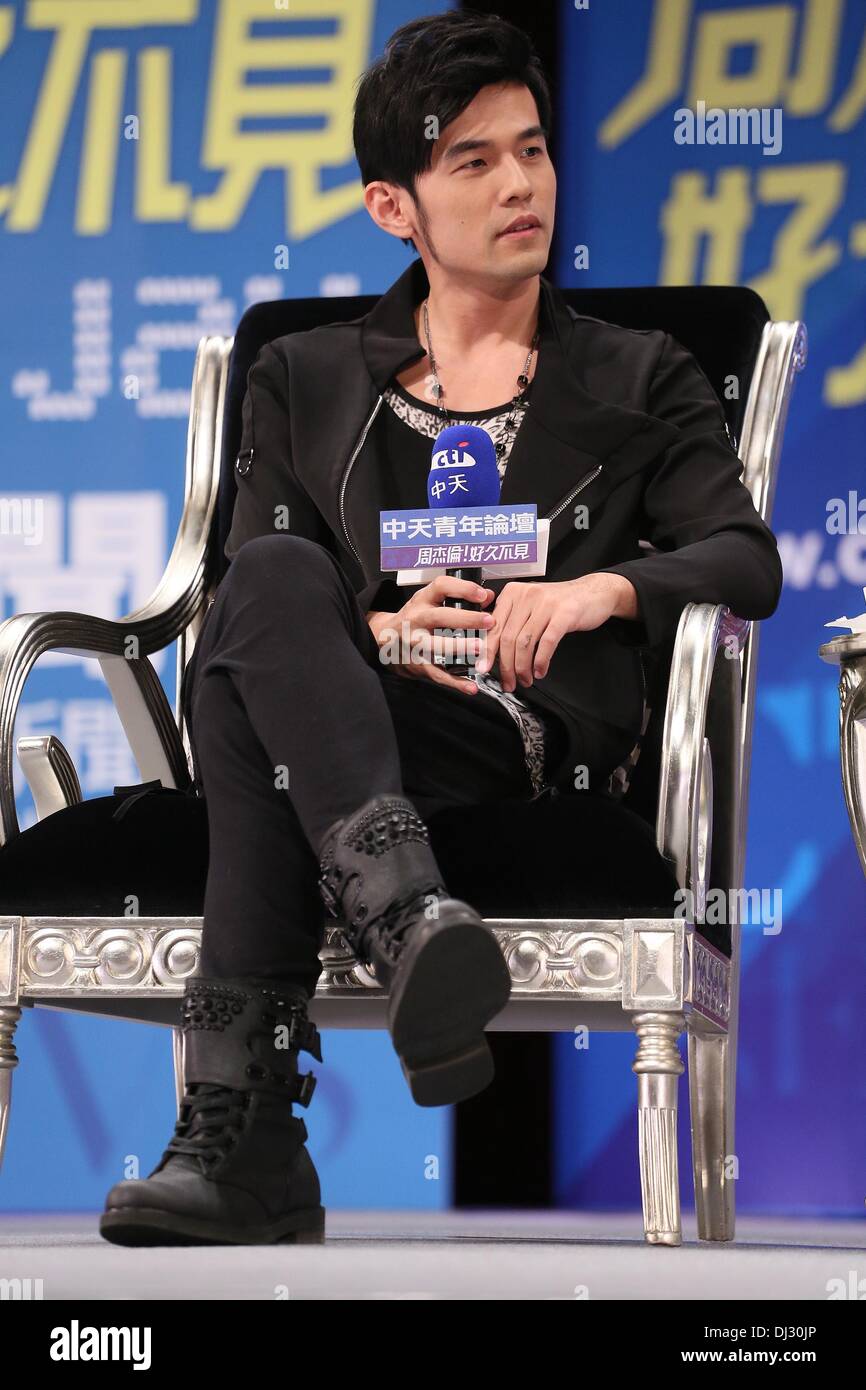 Taipei, Taiwan, 19 November 2013. Singer Jay Chou participates in CTI ...