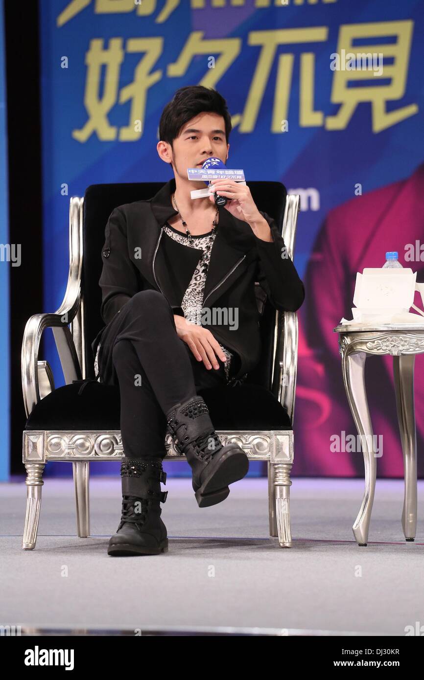 Taipei, Taiwan, 19 November 2013. Singer Jay Chou participates in CTI ...