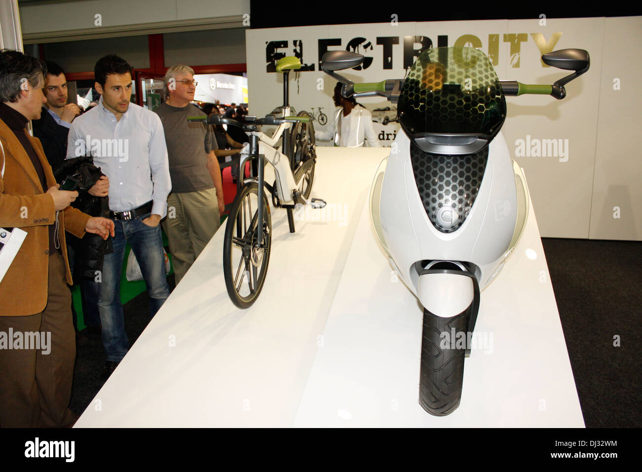 International auto show in Geneva, Electric scooter and bike, Switzerland Stock Photo - Alamy
