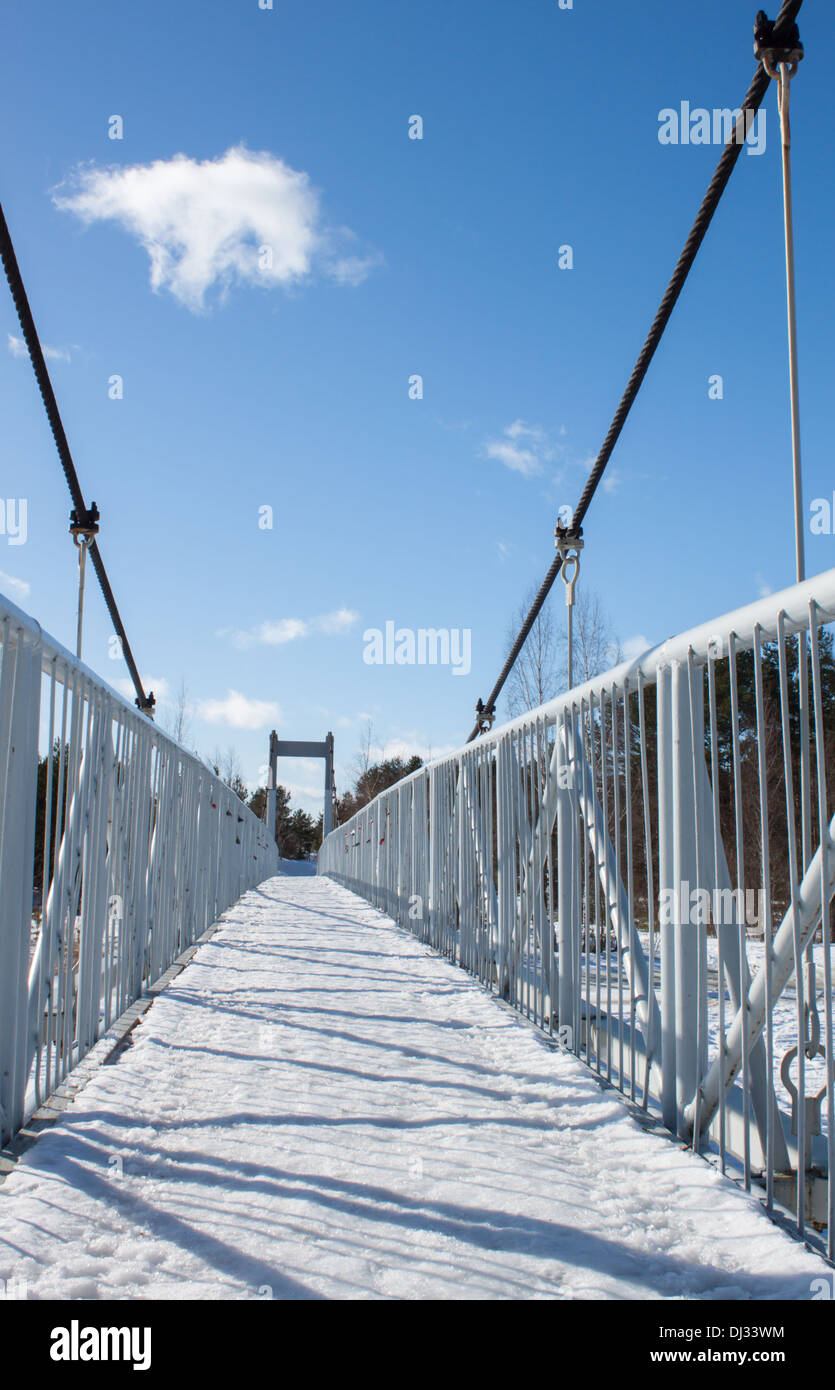 bridge, forest, nature, landscape, vertical, blue sky, clear sky, long ...