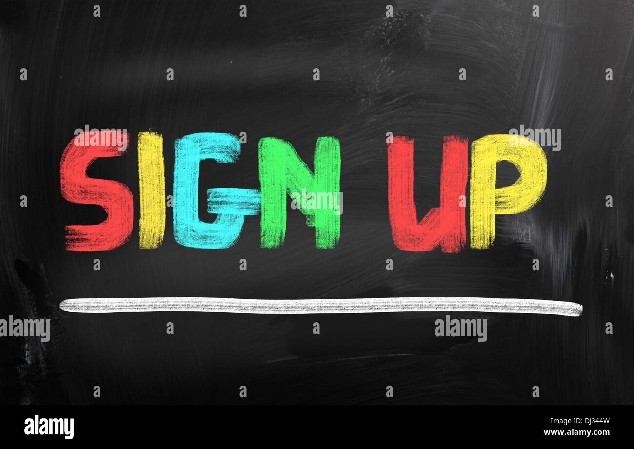Sign Up Concept Stock Photo - Alamy