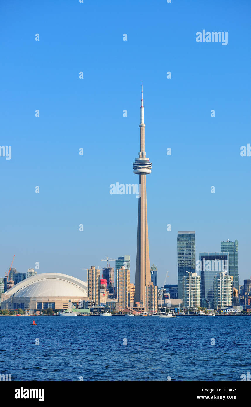 Toronto skyline panorama over lake with urban architecture Stock Photo ...