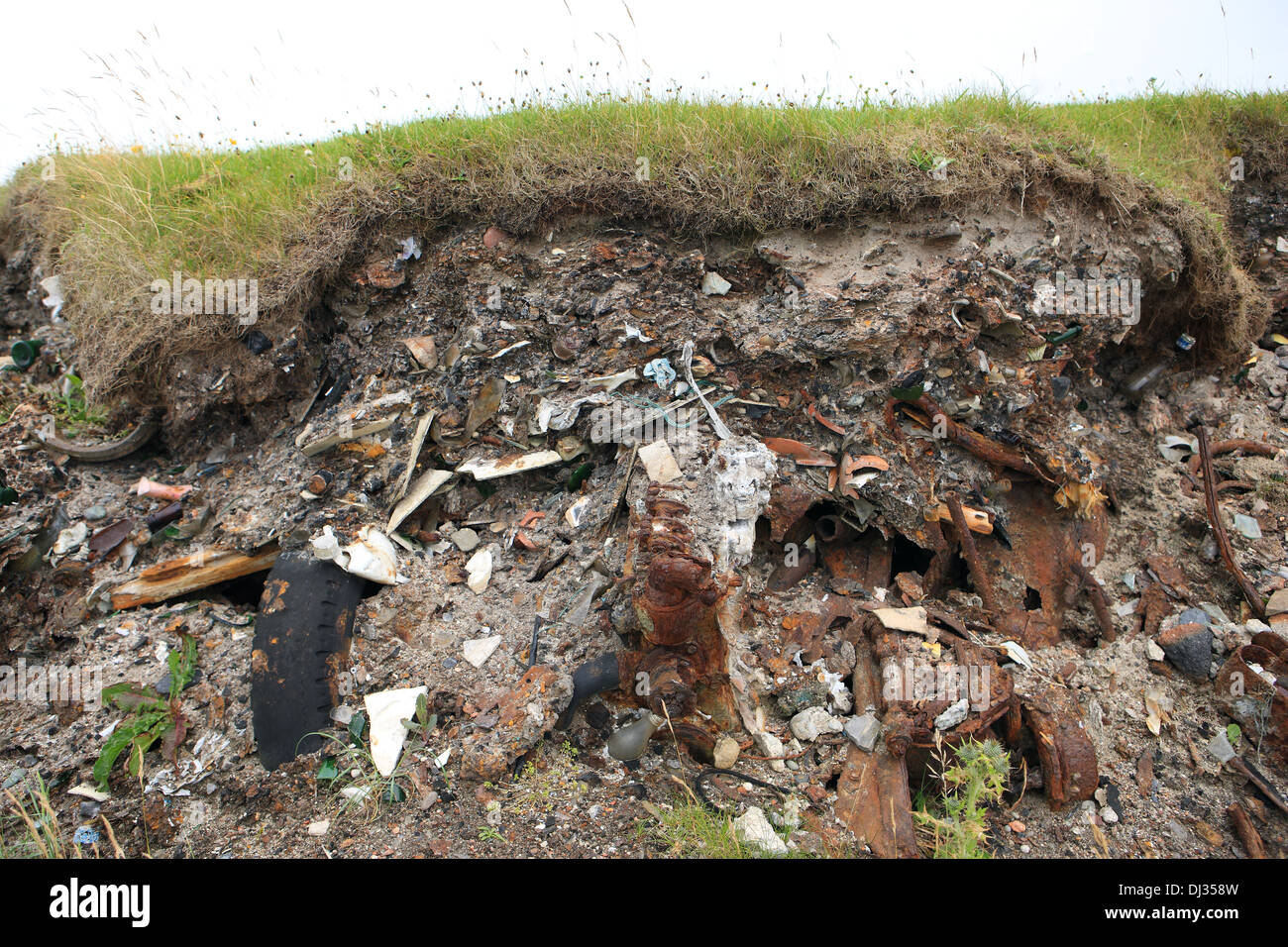 Reclaimed land on top of old midden Stock Photo - Alamy