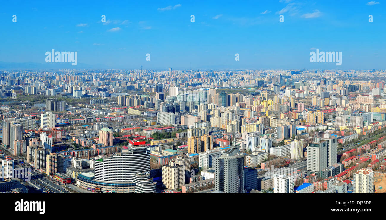 Beijing city aerial view with urban buildings Stock Photo - Alamy