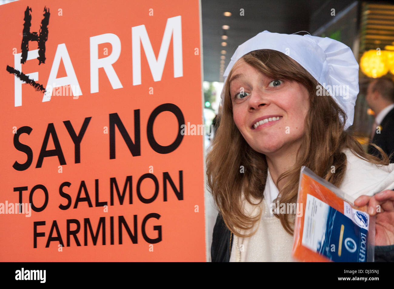 Norwegian salmon protest hi-res stock photography and images - Alamy