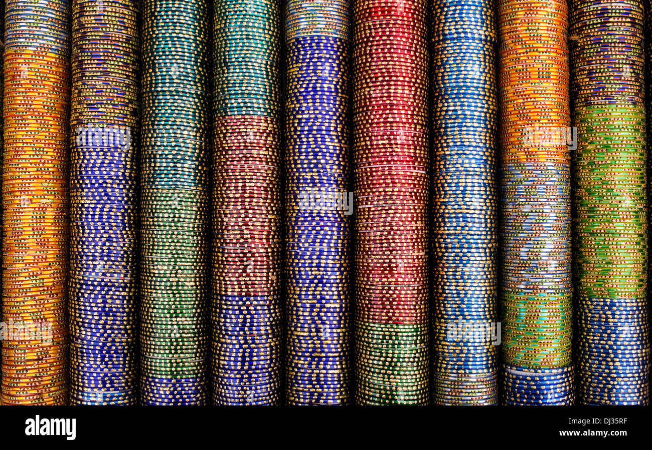 Indian womens bangles pattern Stock Photo - Alamy