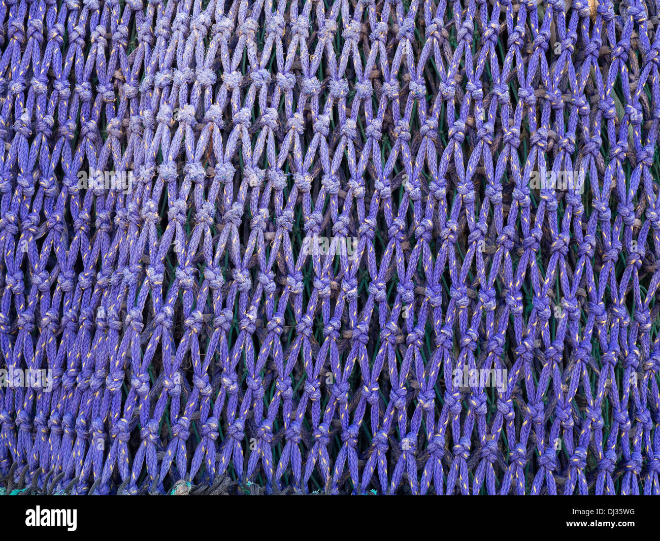 Blue fishing net Stock Photo - Alamy