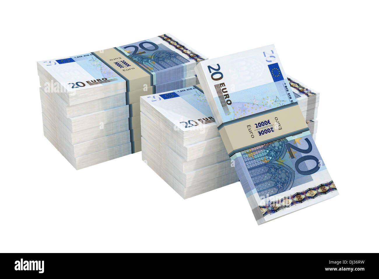20 Euro bills isolated on white background Stock Photo - Alamy
