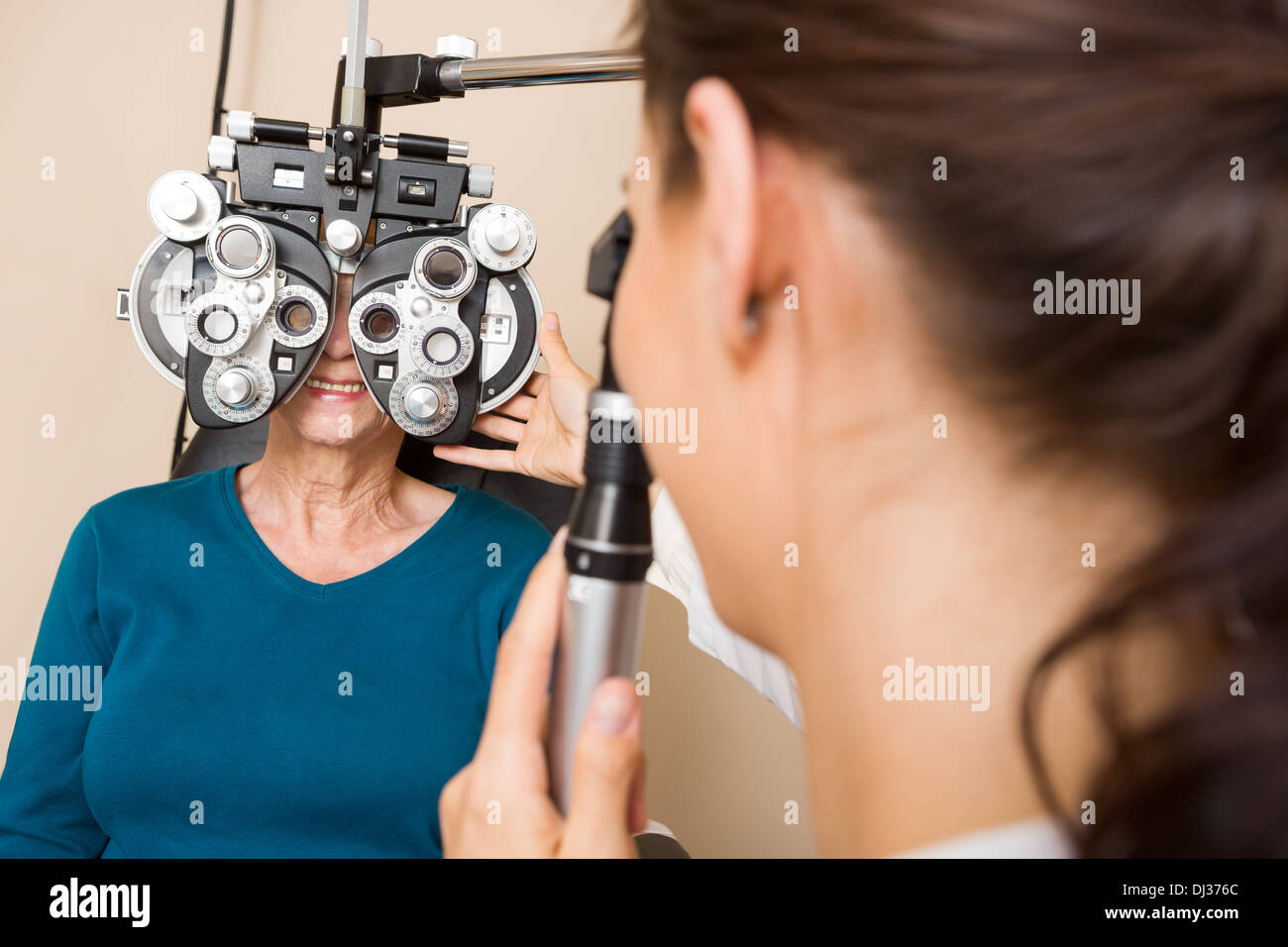 Optometrist Examining Patient's Vision Stock Photo - Alamy