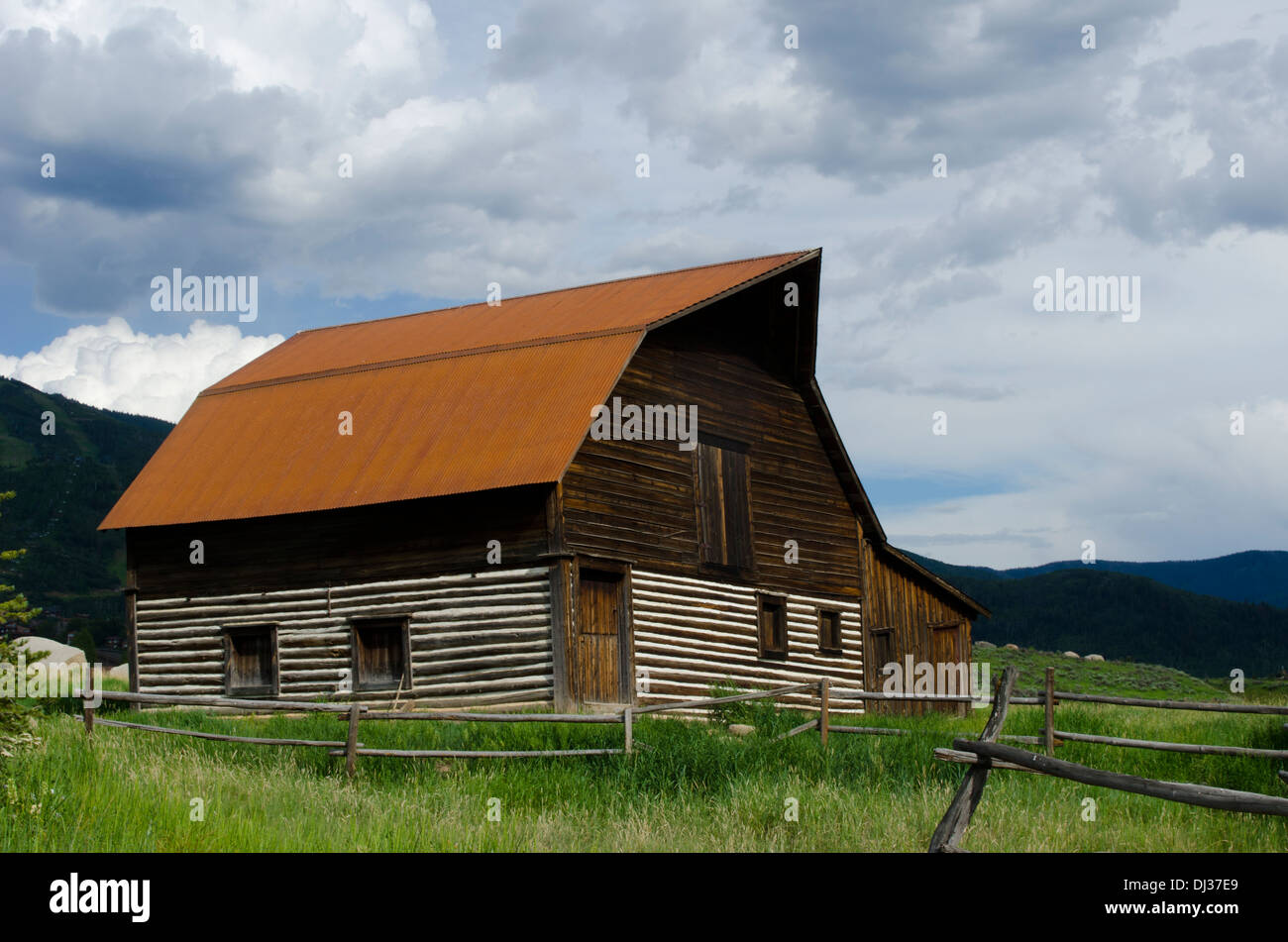 The old barn at Steamboat Springs, Colorado is an iconic fixture Stock ...