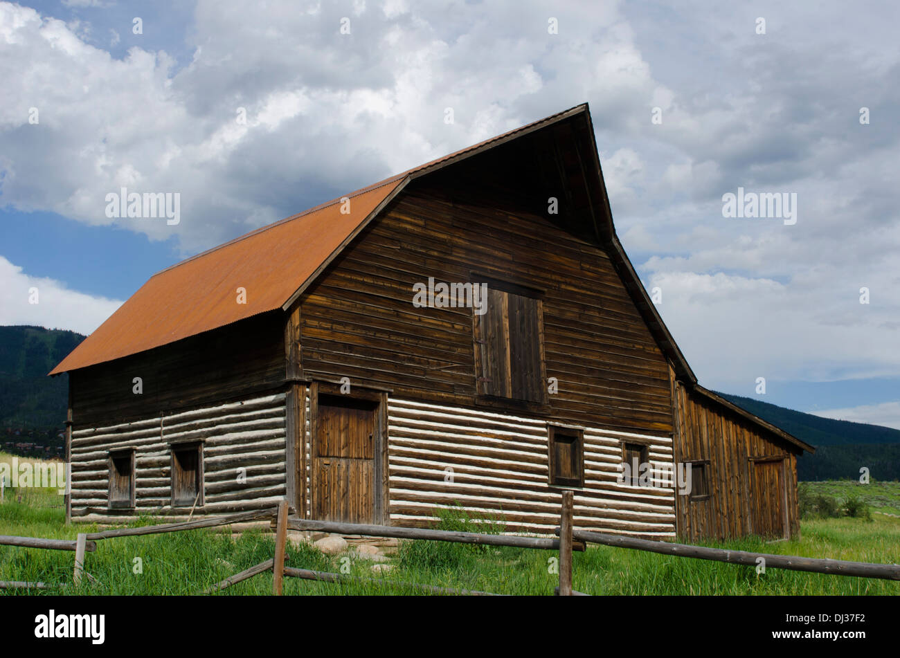 The old barn at Steamboat Springs, Colorado is an iconic fixture Stock ...