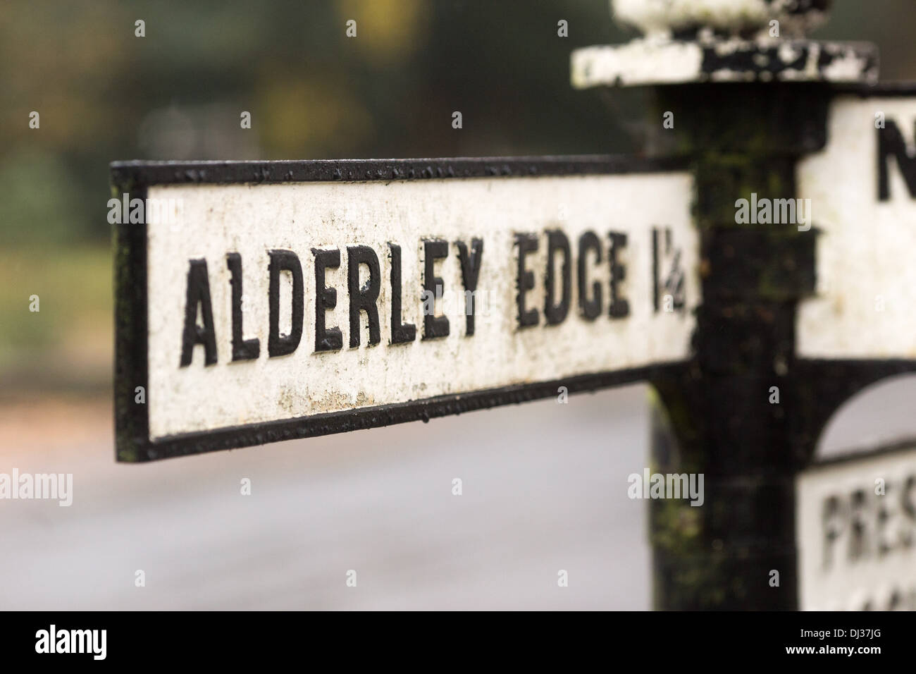 Alderley Edge sign Stock Photo - Alamy