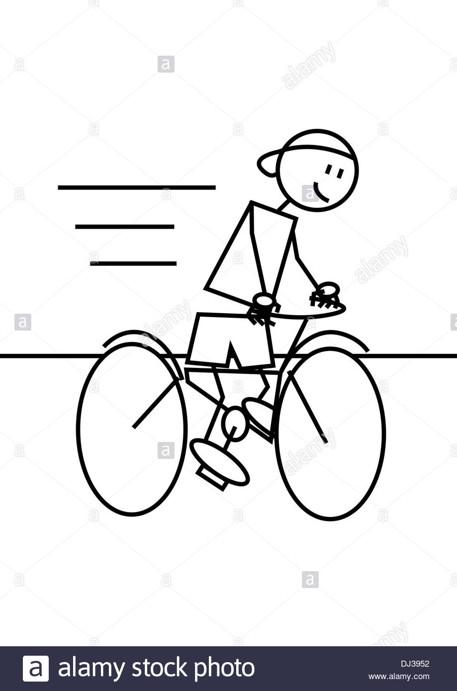 Stick Figure Cycling High Resolution Stock Photography and Images - Alamy