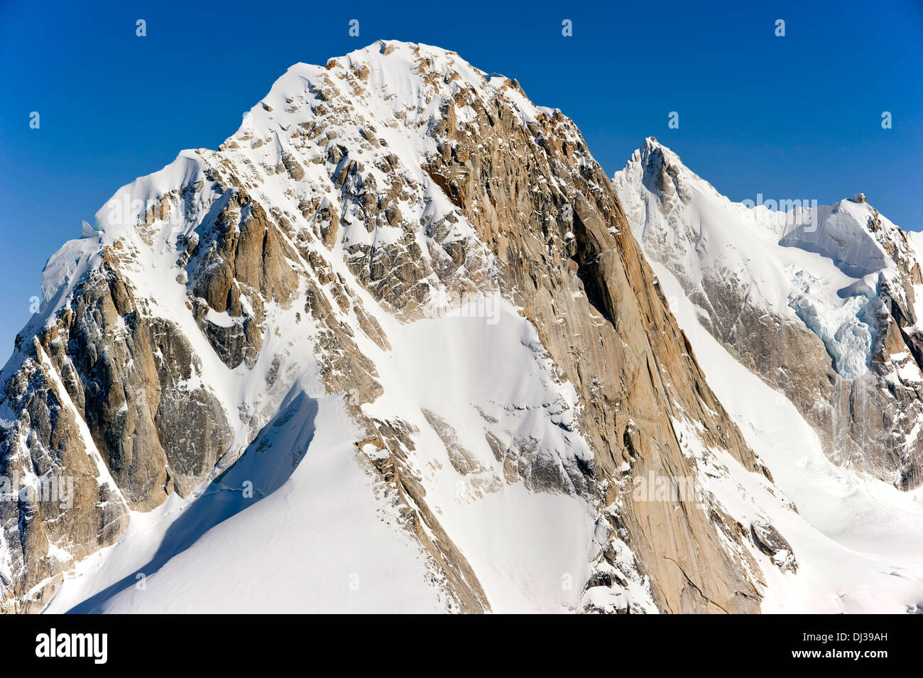 Aerial View Of The South Face Of Moose's Tooth, Ruth Gorge, Alaska ...