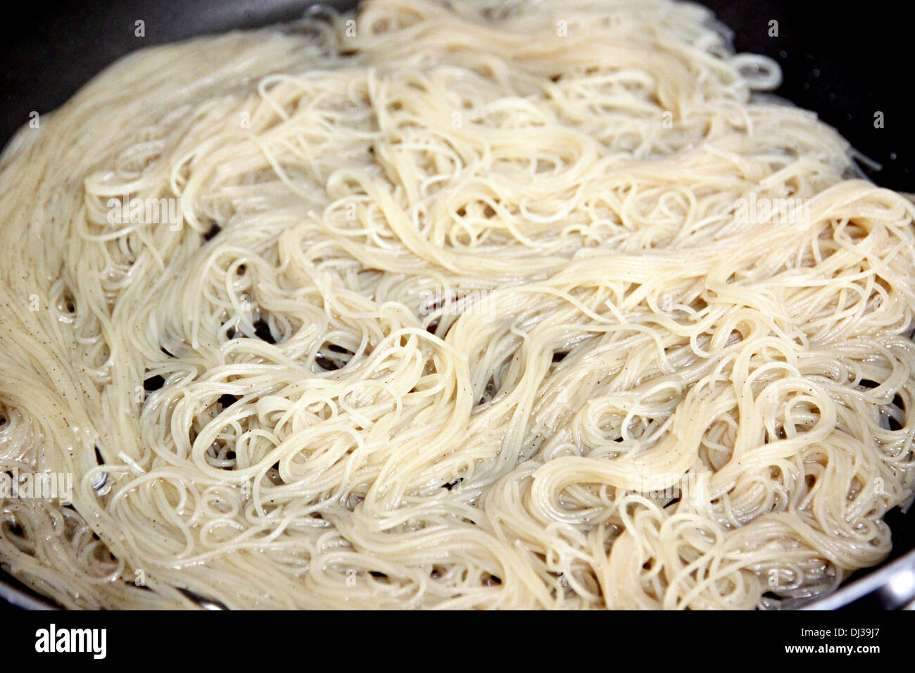 The Picture Cooking foods is Noodle Puff in pan Stock Photo - Alamy
