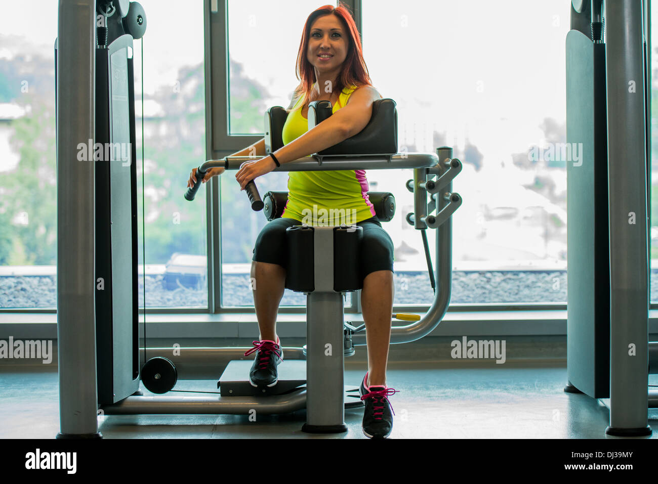 Healthy woman exercising abs hi-res stock photography and images - Alamy