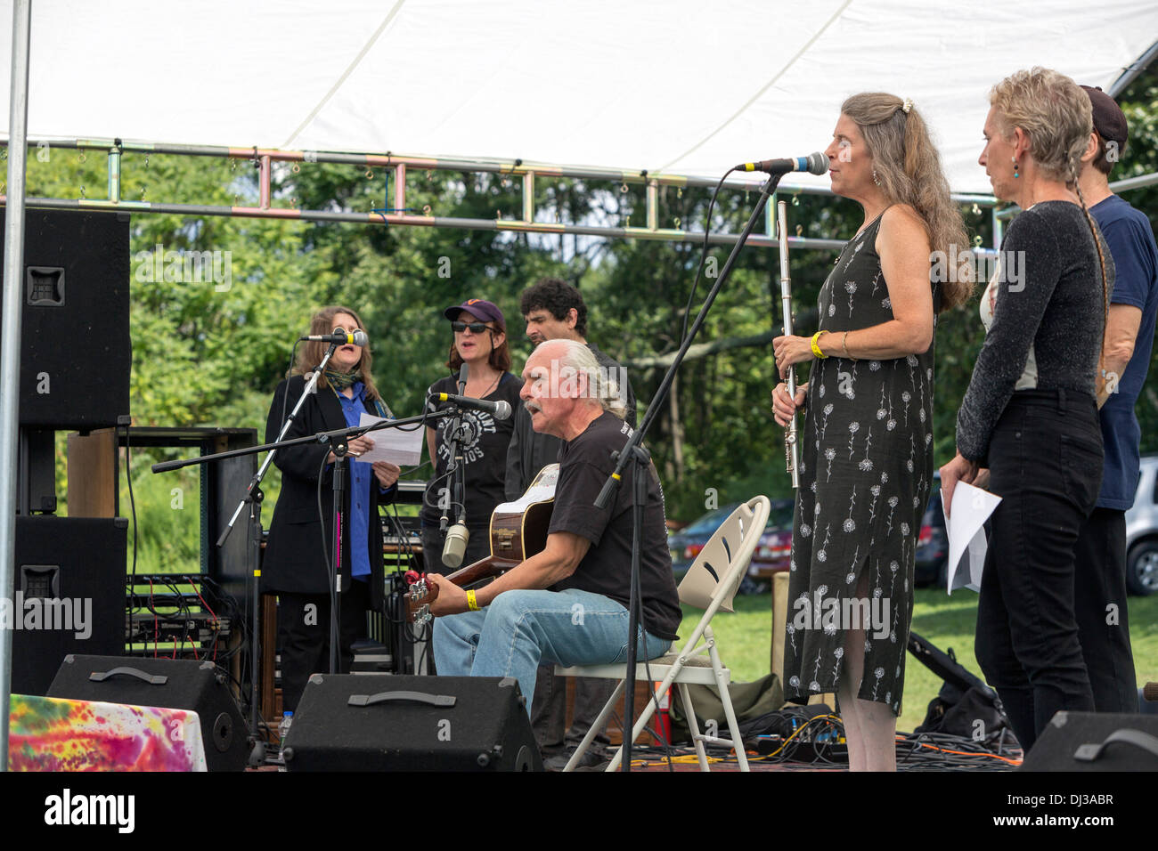 Tom Ghent and friends at the Solar Expo Jam folk festival, Vernon, NJ ...