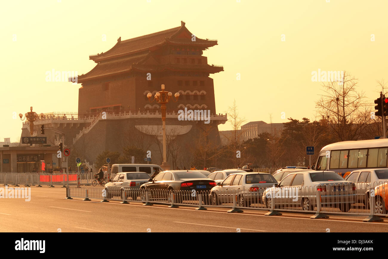 Beijing street view in the morning Stock Photo - Alamy