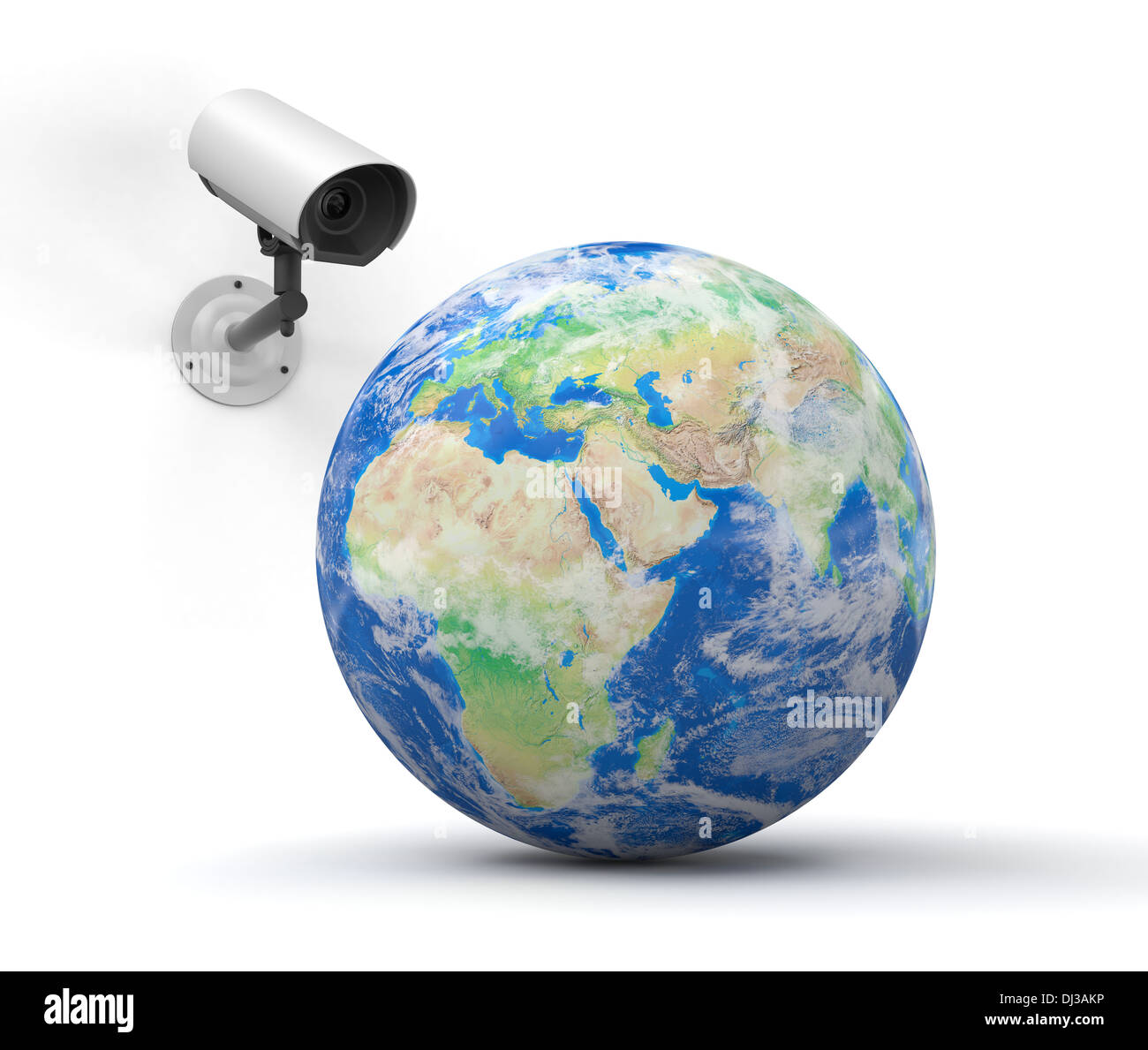 security camera and globe Stock Photo - Alamy