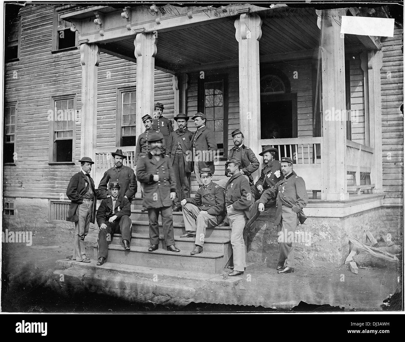 Gen. John Sedgwick and staff of twelve 095 Stock Photo - Alamy