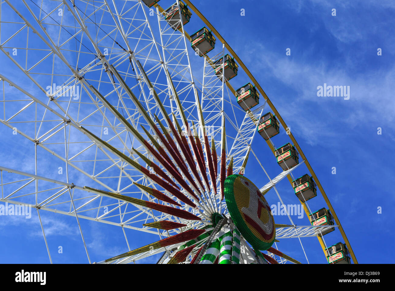 A photograph of the ferris wheel at the Herbstmesse (Autumn Fair) in ...