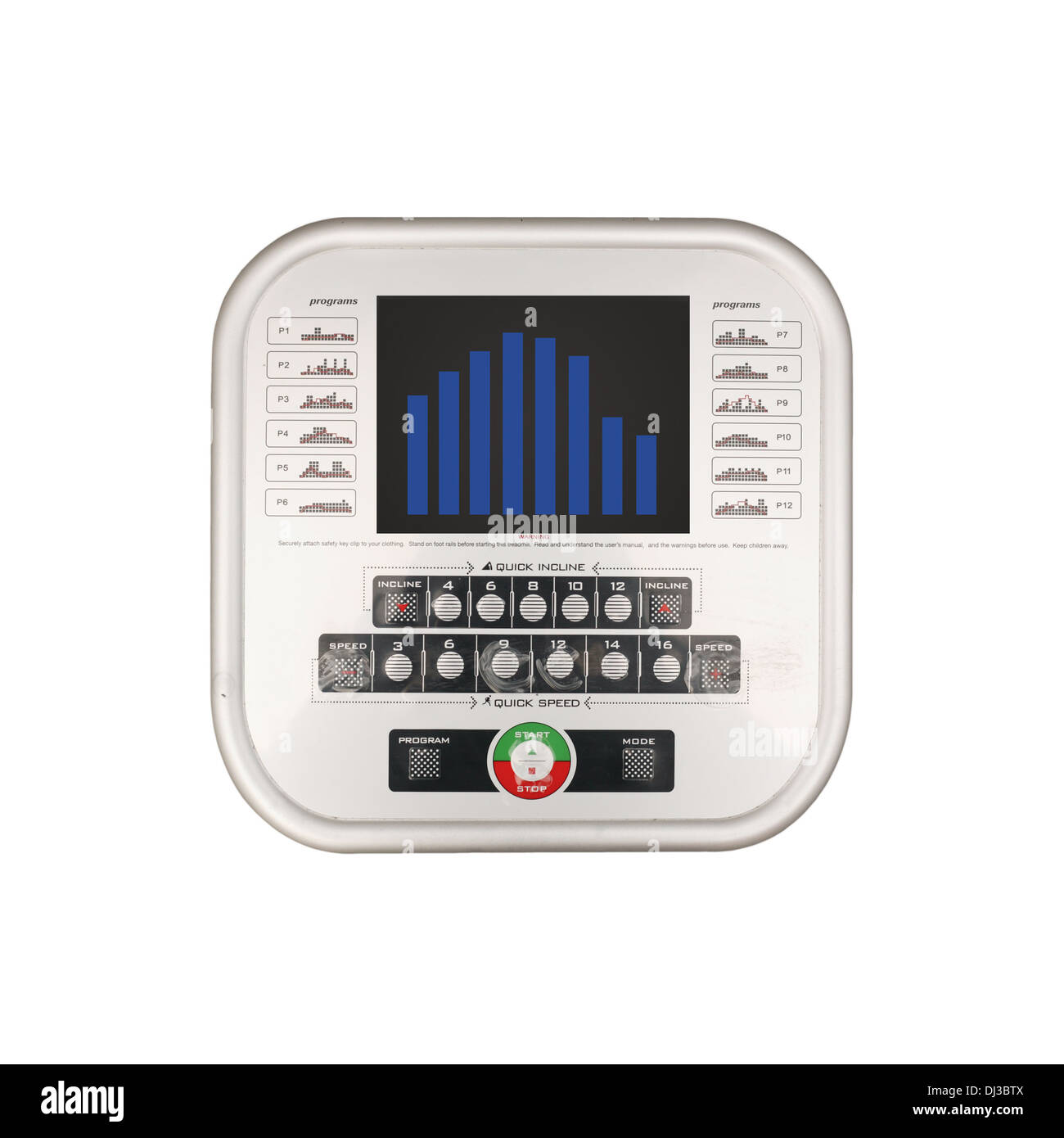 An exercise treadmill on a plain background Stock Photo - Alamy