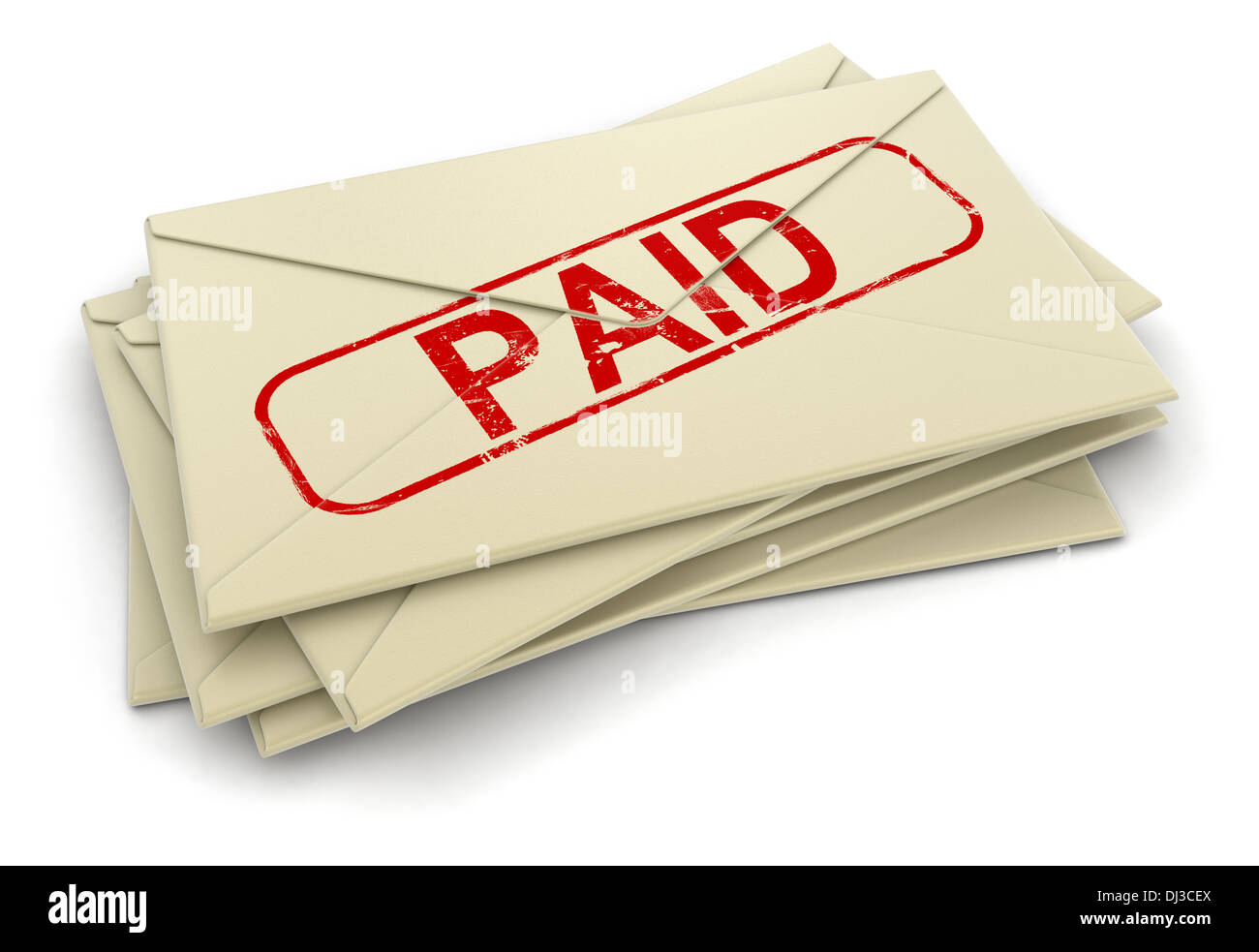 Paid letters (clipping path included Stock Photo - Alamy