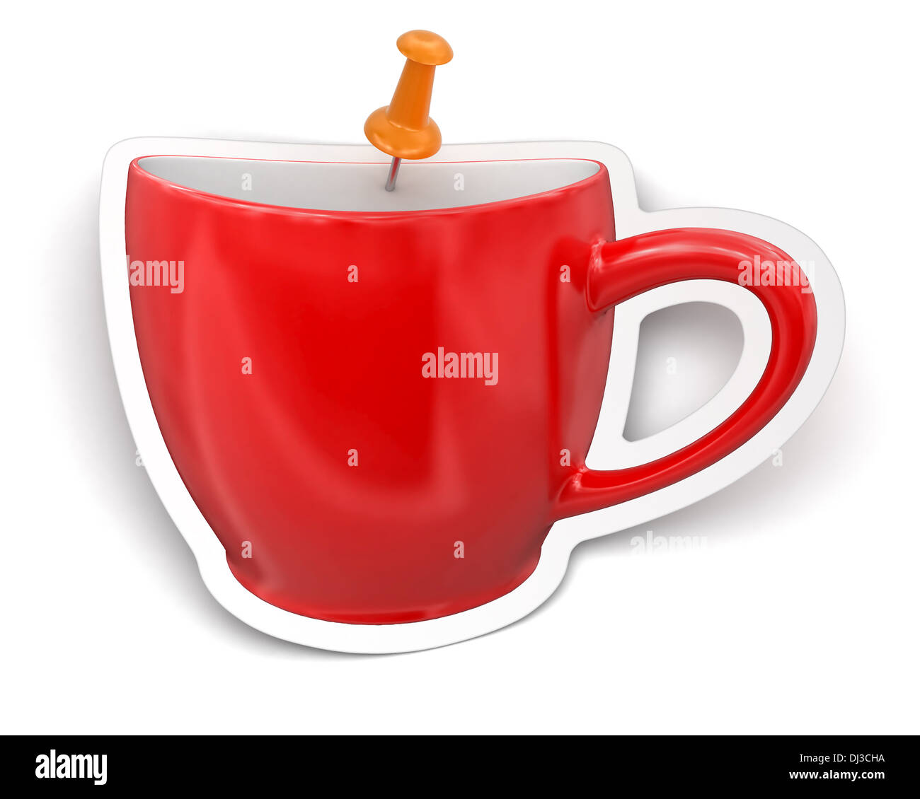 Push Pin and Cup (clipping path included Stock Photo - Alamy