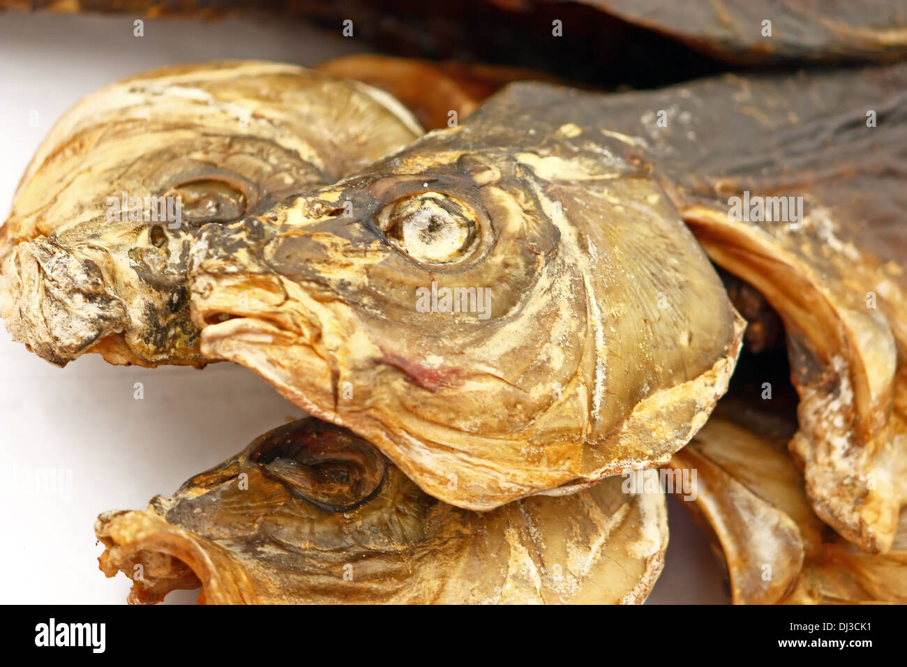 Dried fish, isolated on white background Stock Photo - Alamy