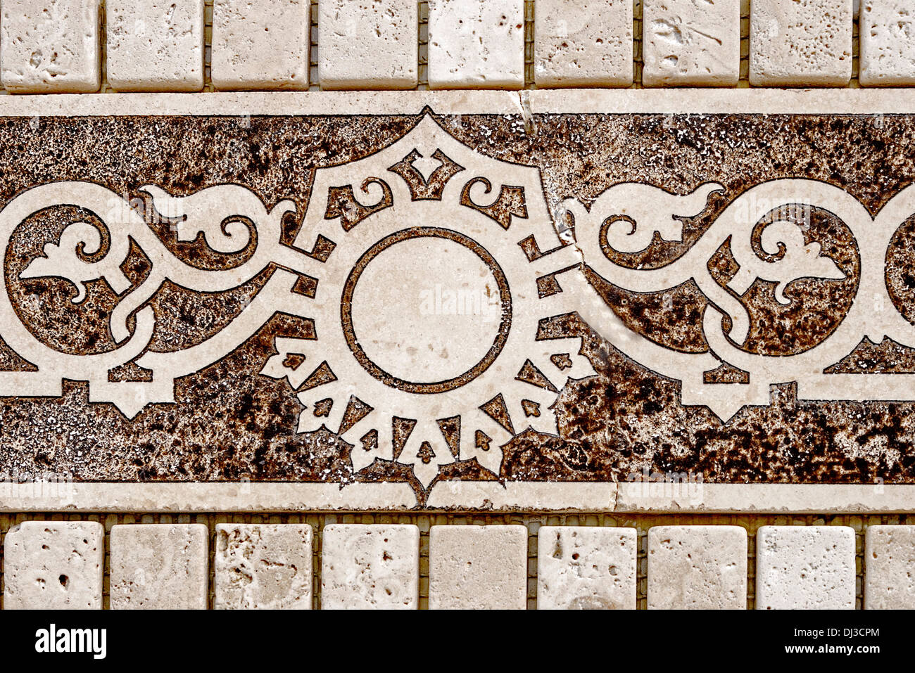 Paving stone for decorative wall, with decorative arabian models Stock ...