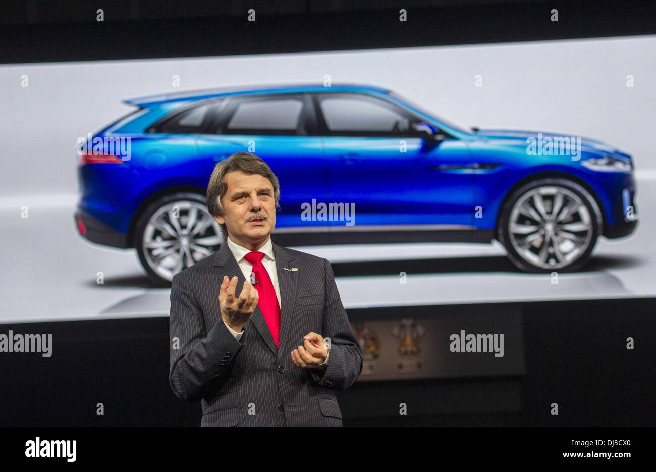 Los Angeles, California, USA. 20th Nov, 2013. Dr. Ralf Speth of Jaguar ...