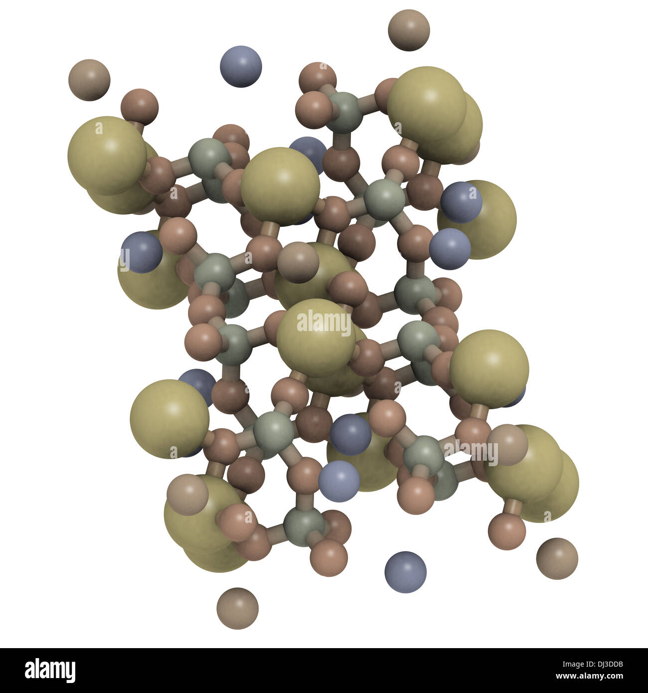 Riebeckite (blue asbestos, crocidolite) crystal structure. Fibrous form ...