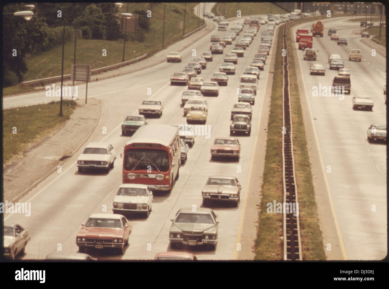 METROPOLITAN ATLANTA RAPID TRANSIT AUTHORITY (MARTA) BUS IN RUSH HOUR ...