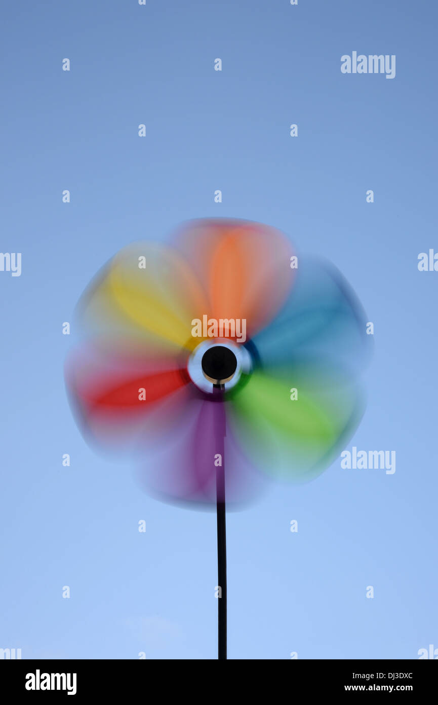 A close up shot spinning wind whirly gig Stock Photo - Alamy