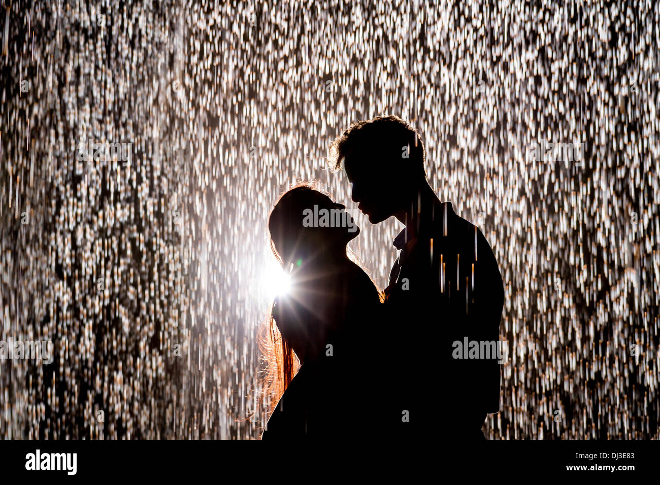 The Rain Room at Barbican Centre in London Stock Photo - Alamy