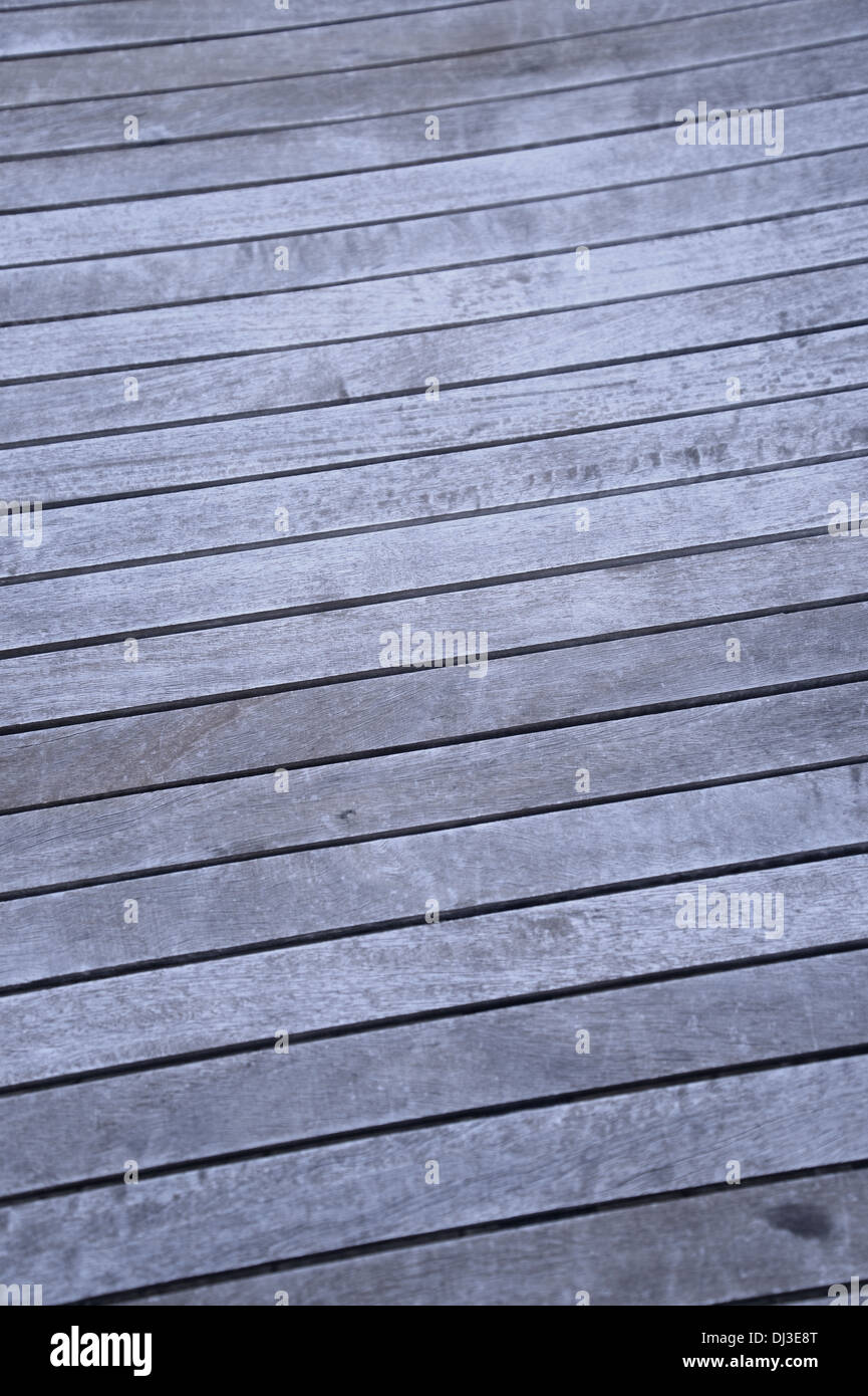 A close up shot of wooden timber decking Stock Photo - Alamy