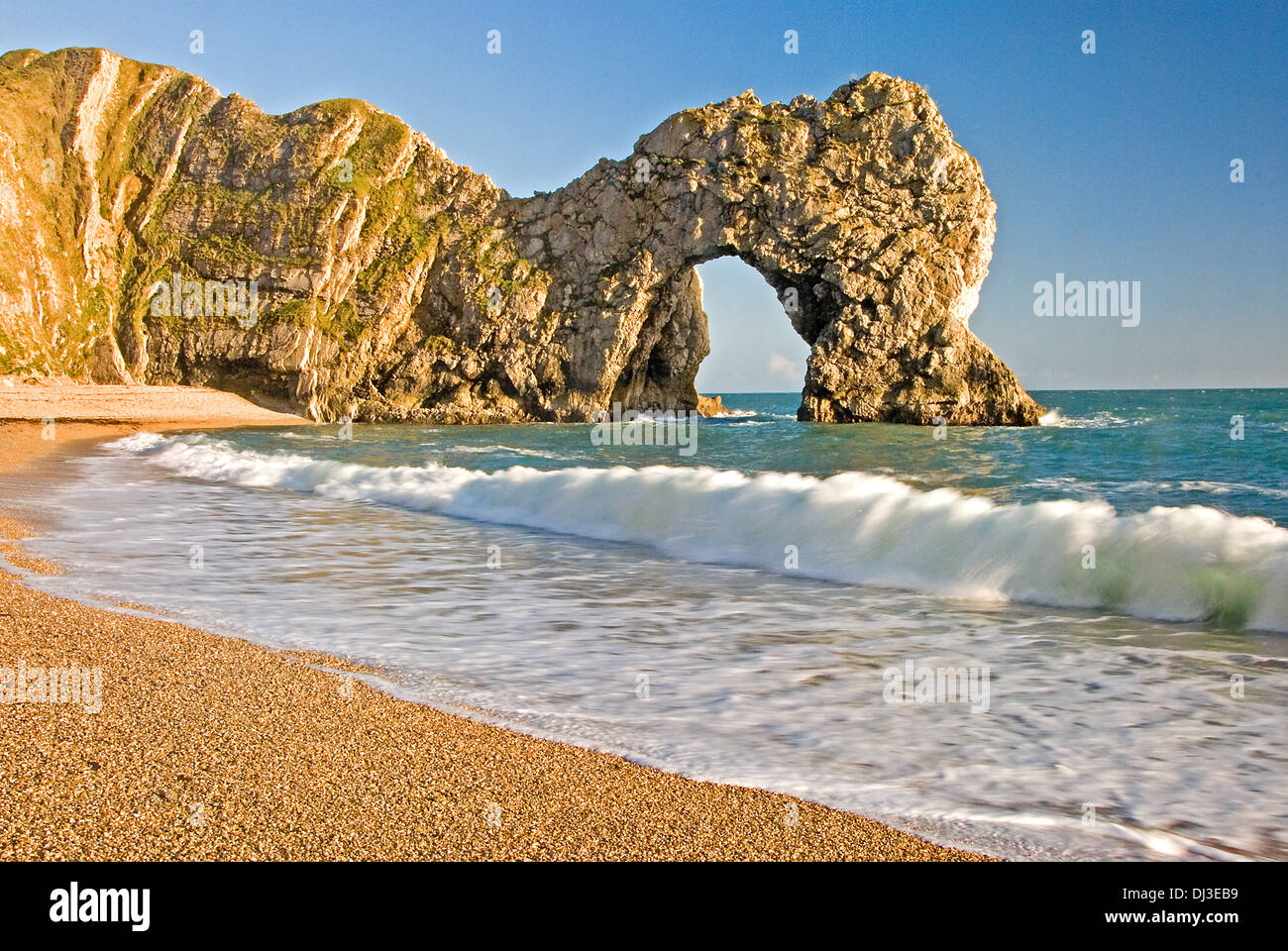 Durdle Door is an iconic sea arch created by coastal erosion on Dorset ...