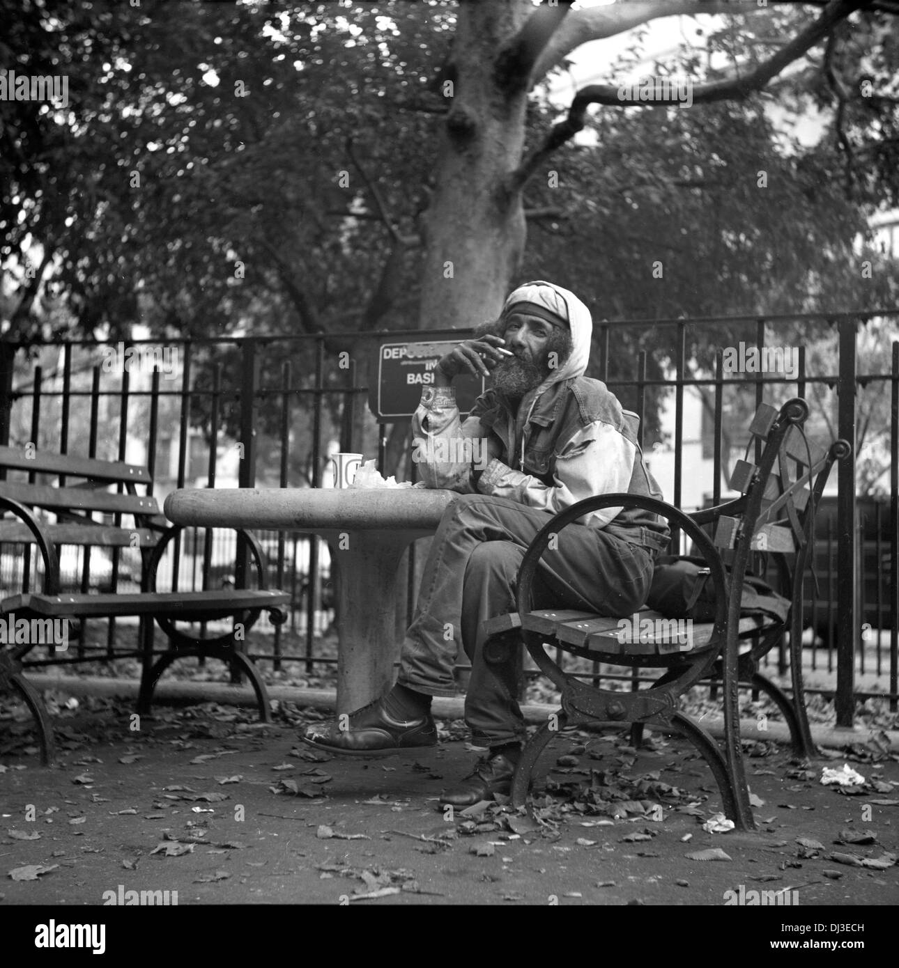 Homeless man, Tompkins Square Park, NYC, NY Stock Photo - Alamy