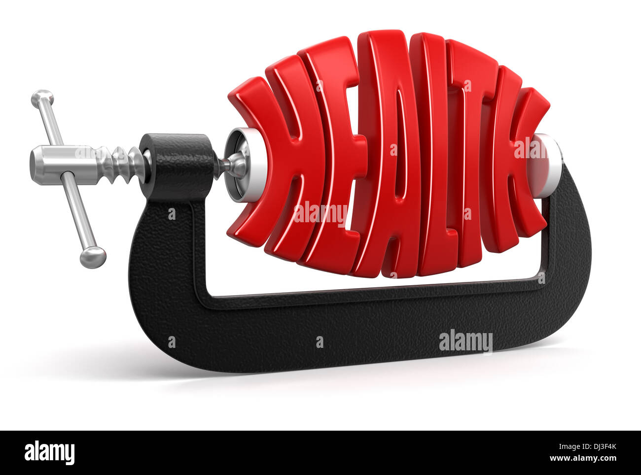 Health in clamp (clipping path included Stock Photo - Alamy