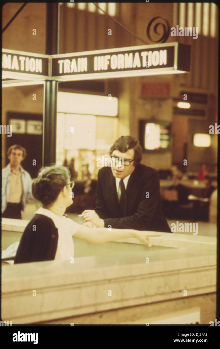 Train station information desk hi-res stock photography and images - Alamy