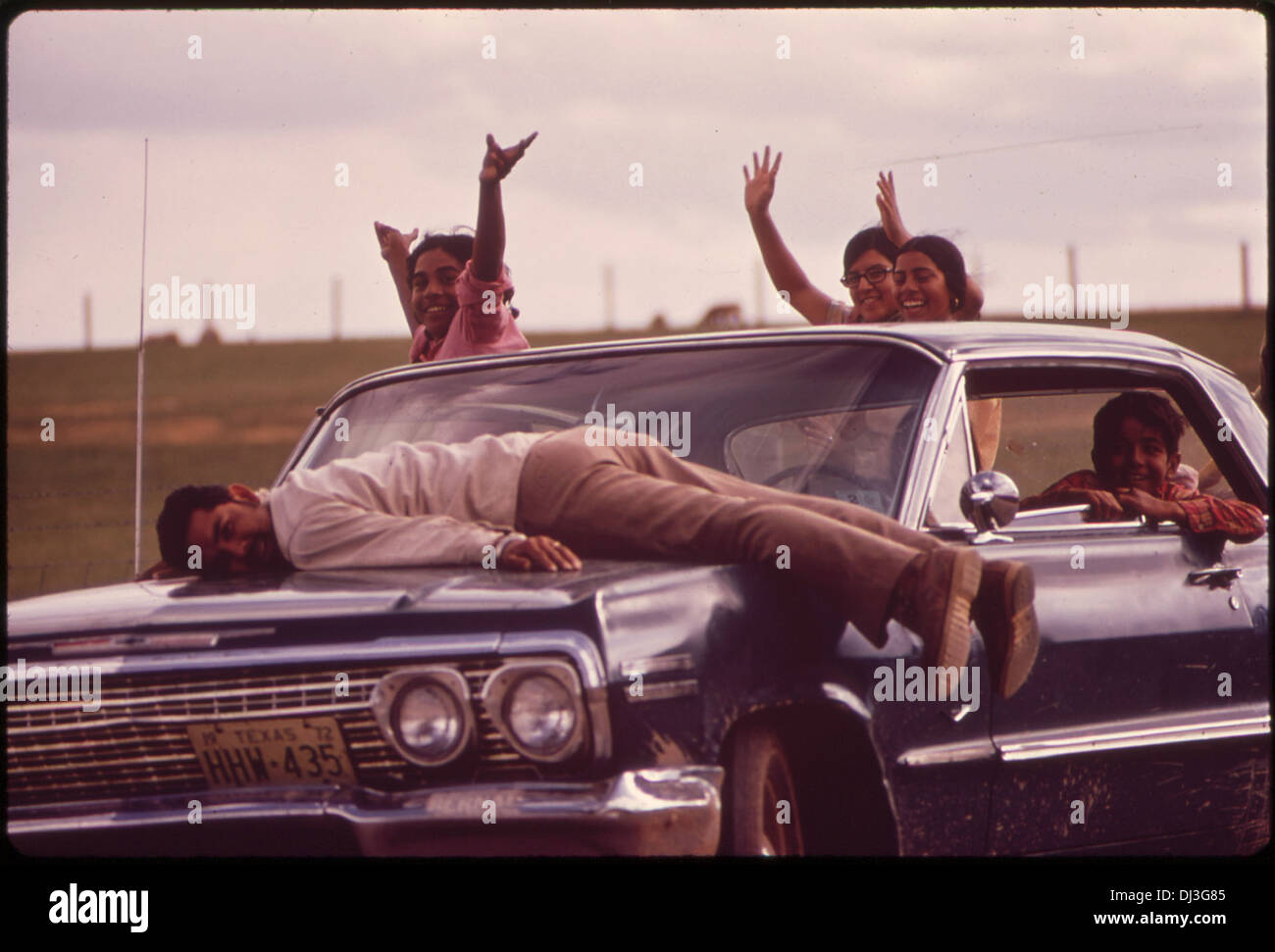 MIGRANT WORKERS RETURN HOME AT DUSK FROM A DAY IN THE SUGAR BEET FIELDS ...