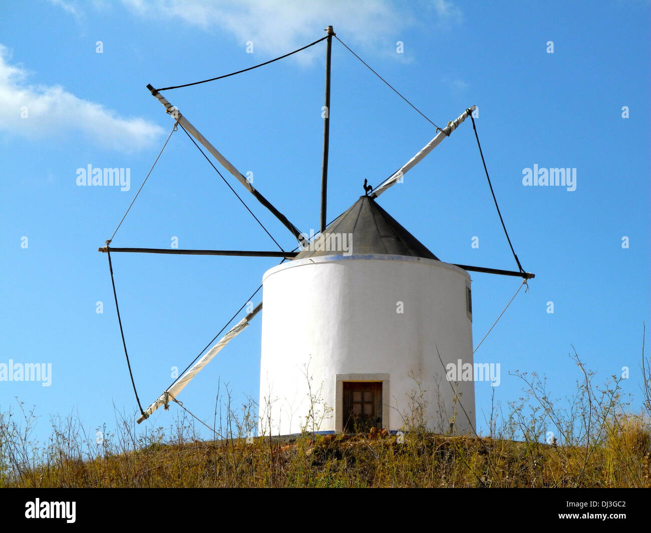 A Windmill on a Hill Stock Photo - Alamy