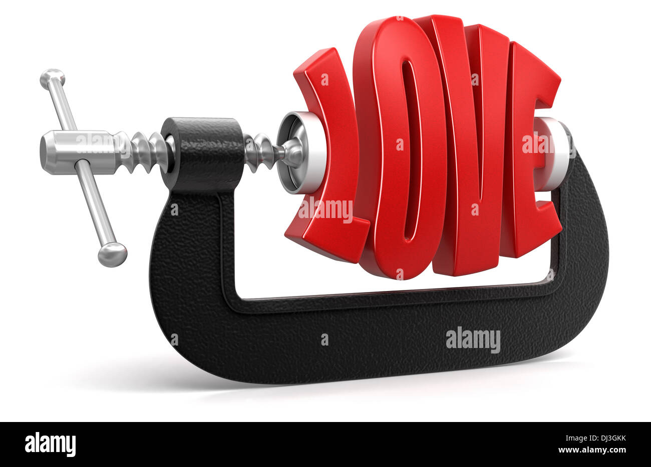 Love and lock (clipping path included Stock Photo - Alamy