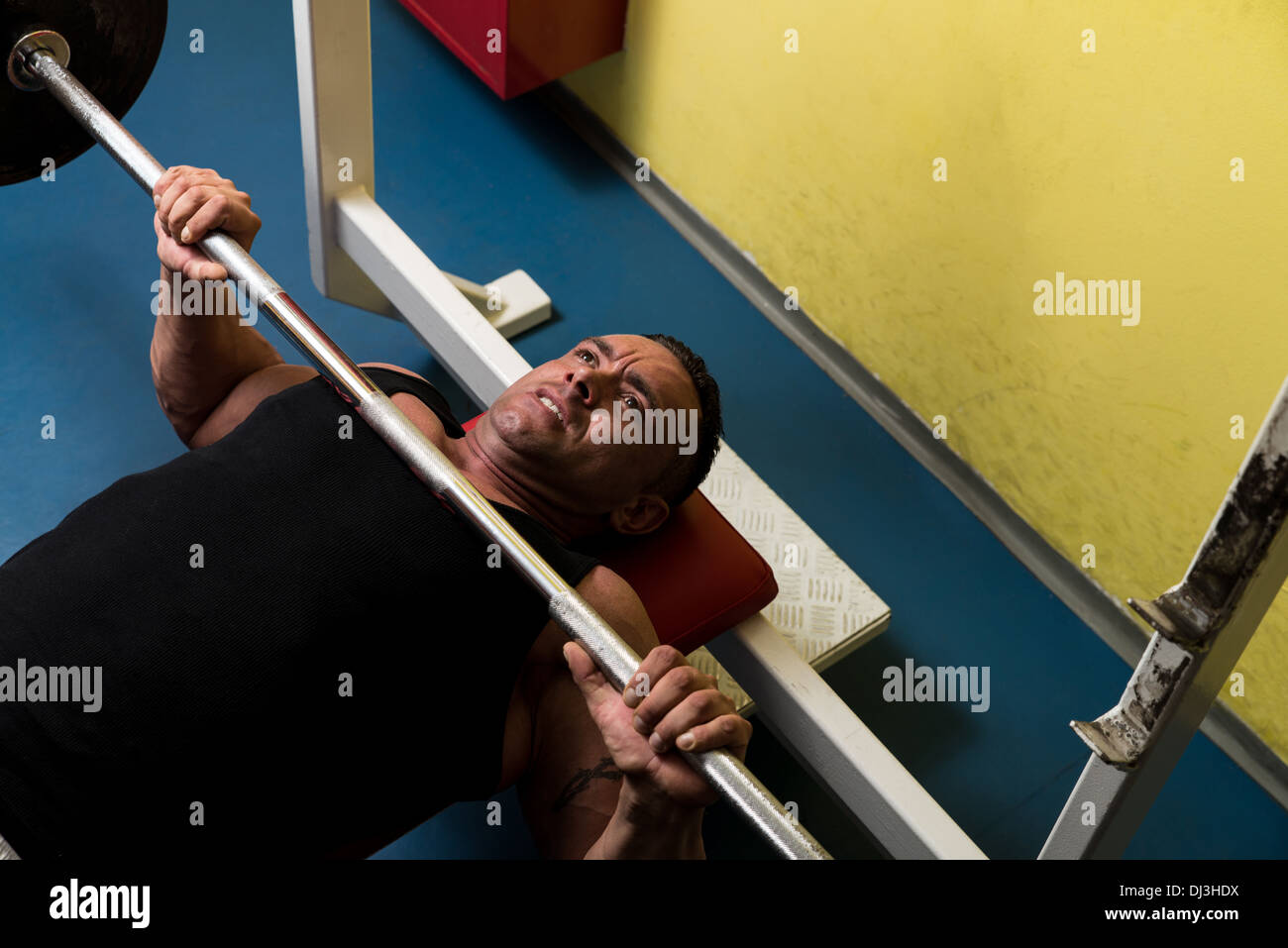 Bench Press At Gym Stock Photo - Alamy