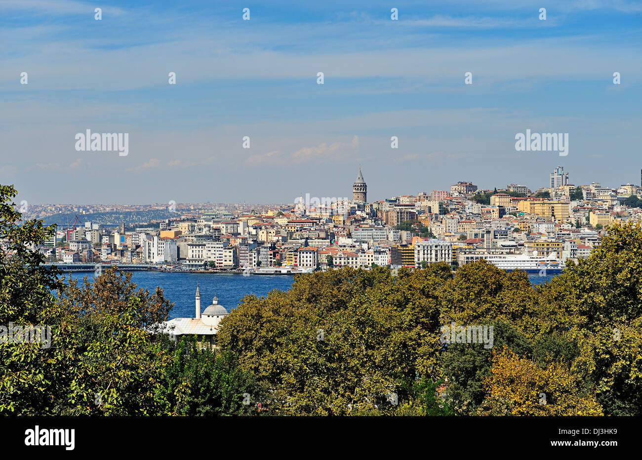 Istanbul skyline, View from the terrace pavilions, Topkapı, Istanbul ...