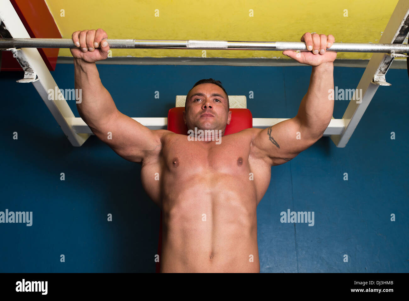 Bench Press Workout Stock Photo - Alamy