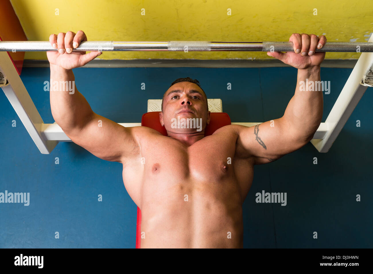Man Working Out in the Gym Stock Photo - Alamy