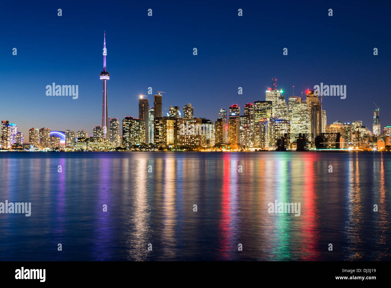 Night scene of downtown Toronto during early winter time Stock Photo ...