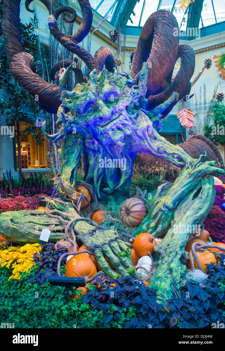 Fall season in Bellagio Hotel Conservatory & Botanical Gardens Stock ...